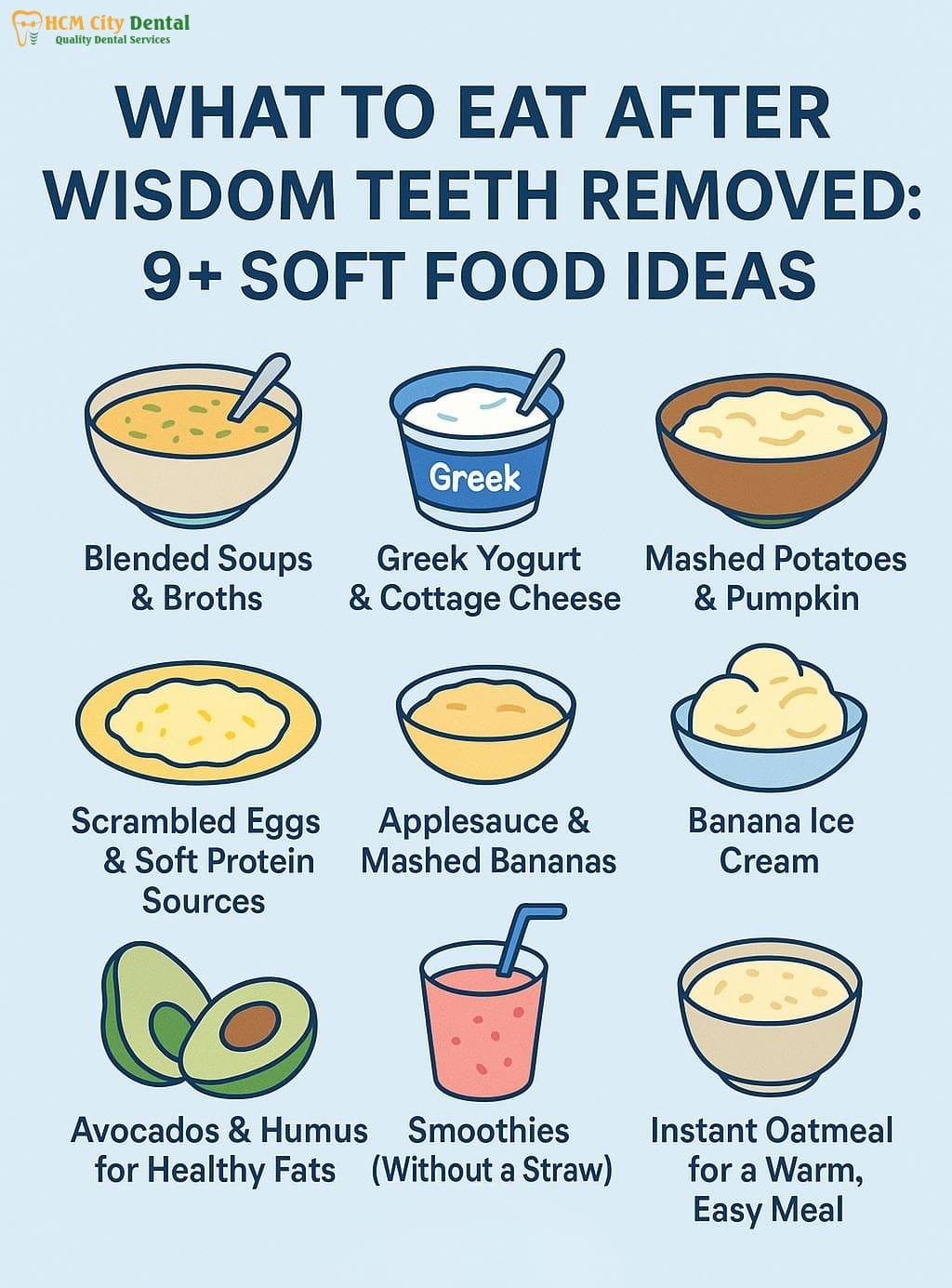 Things to Eat After Wisdom Teeth Removal: 10 Smooth Choices | Dr. Cuong ...